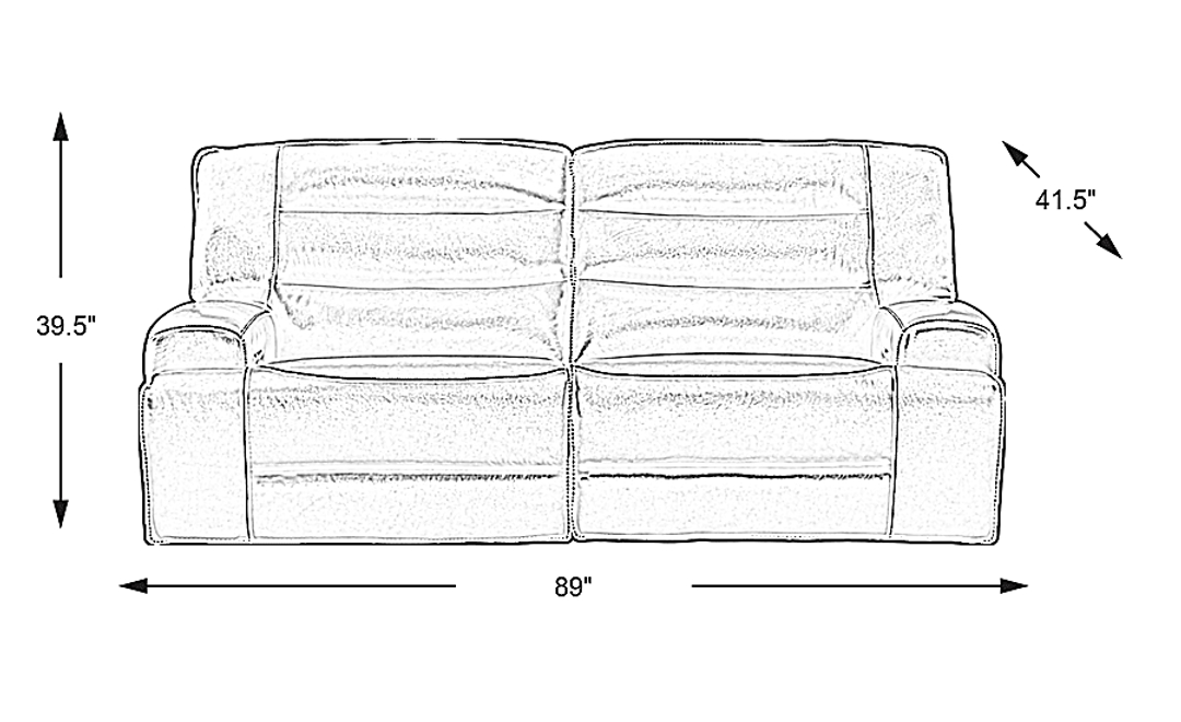 Davoli 7 Pc Caramel Brown Leather Dual Power Reclining Living Room Set ...