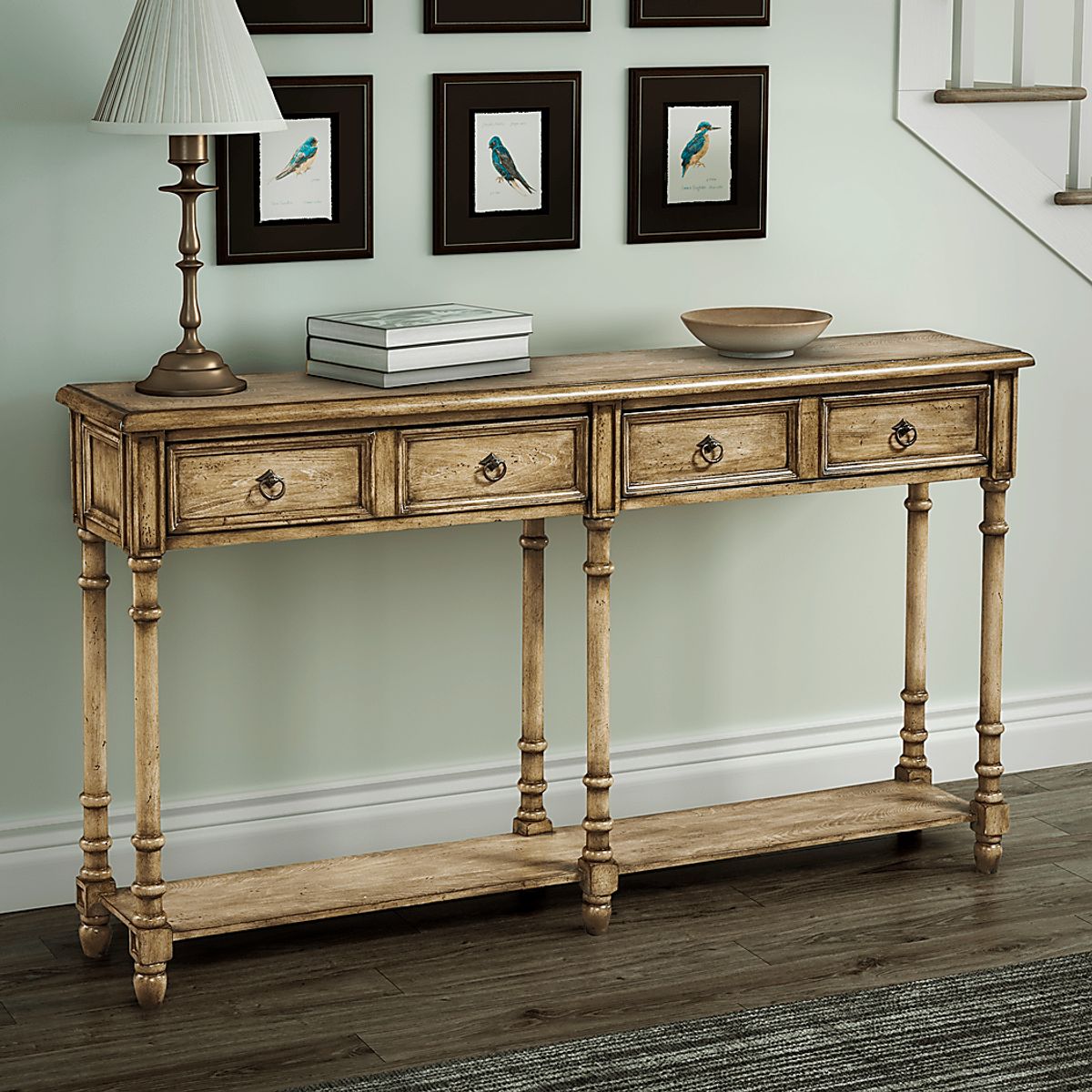 Deacon Natural Light Wood Sofa Table | Rooms to Go
