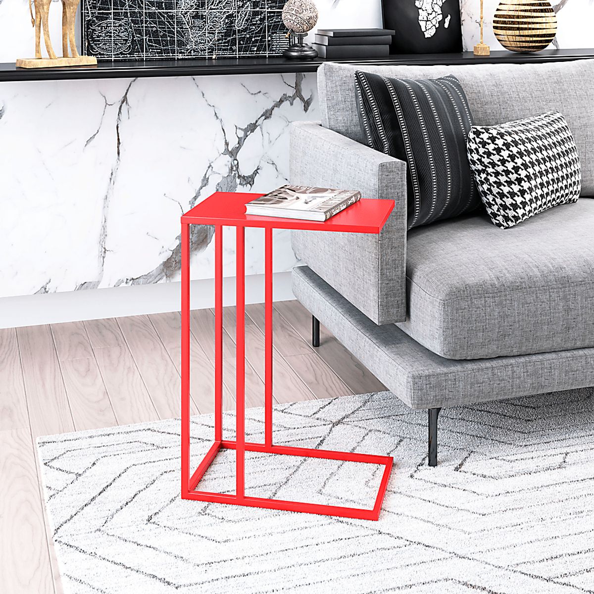 Dearmoun Red Colors End Table | Rooms to Go