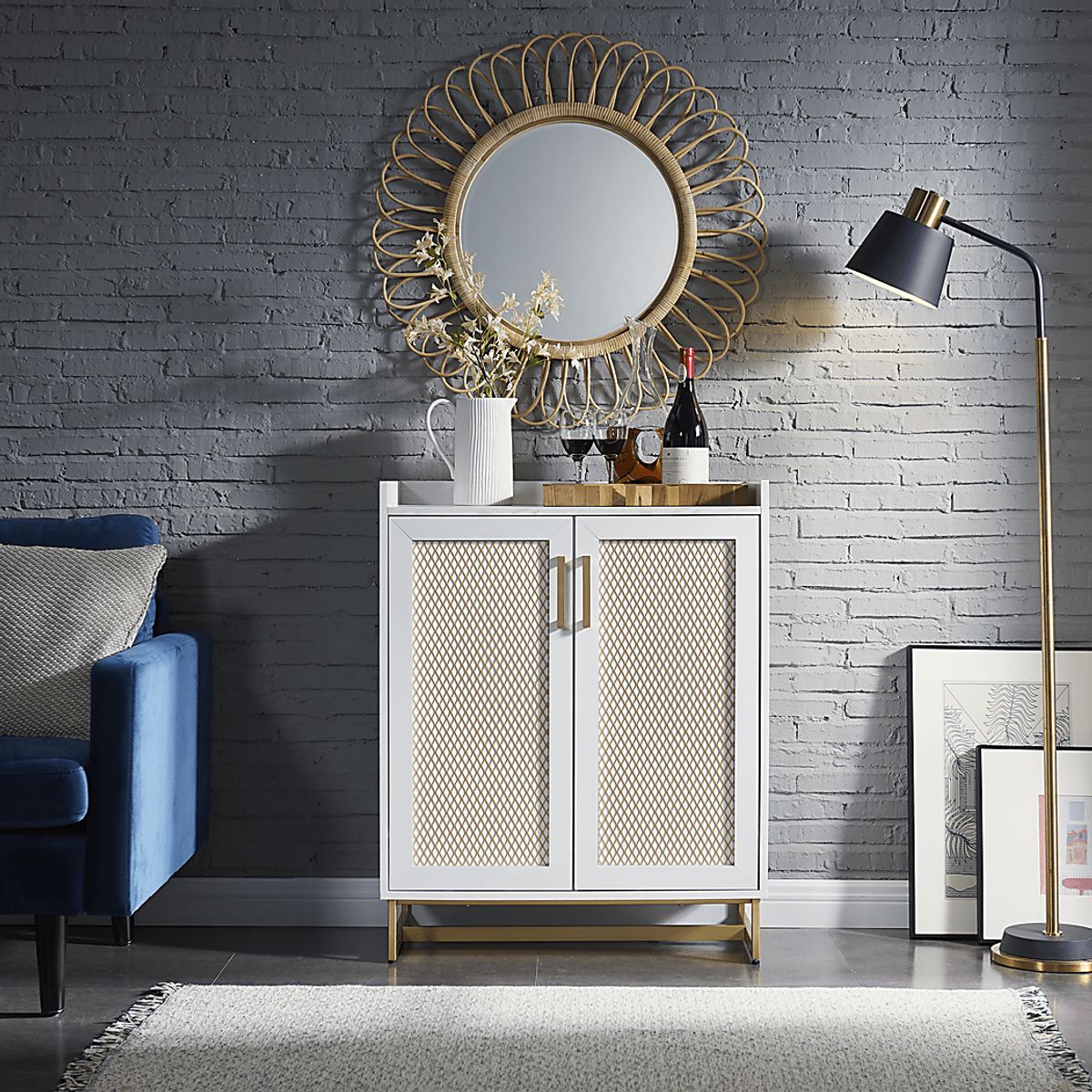 Deauville White Colors,White Server | Rooms to Go