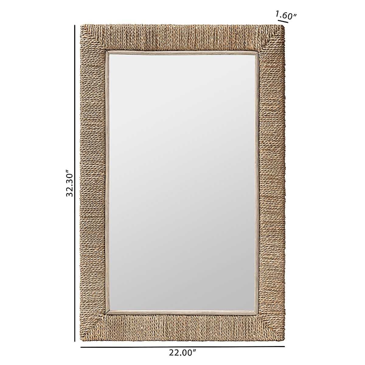 Deaven Brown Rectangle Mirror | Rooms to Go