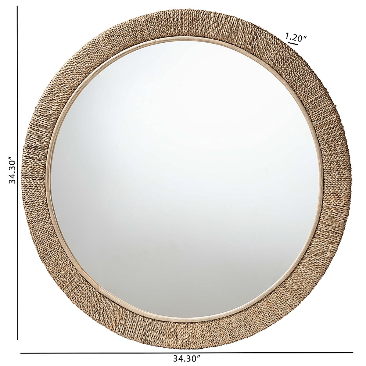 Deaven Brown Round Mirror | Rooms to Go