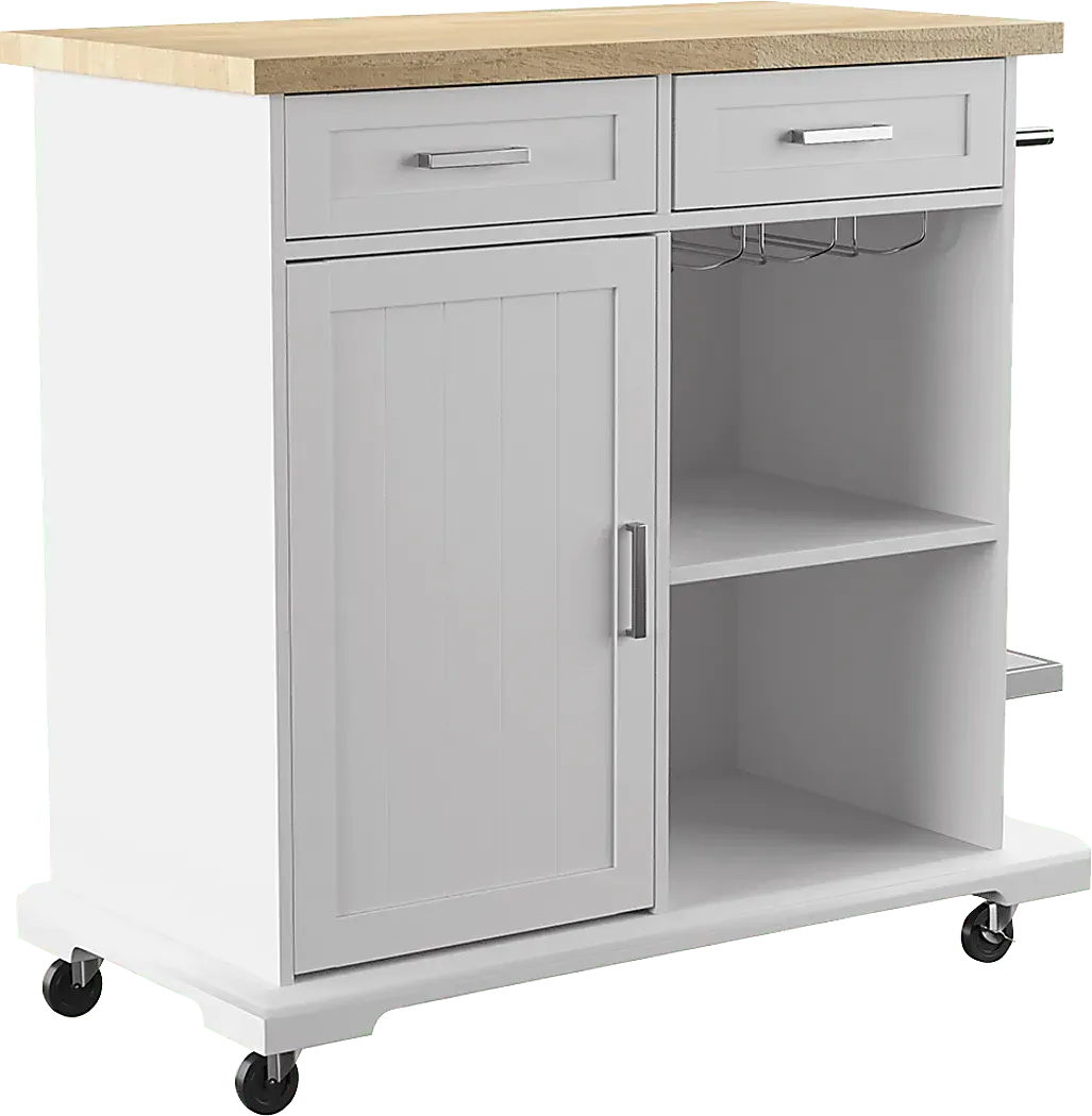 Deblyn White Colors,White Kitchen Cart | Rooms to Go