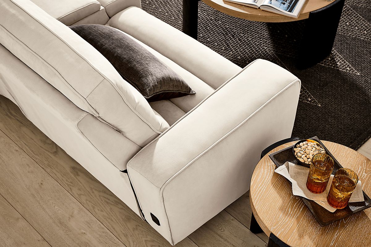 Drew & Jonathan Del Mar Ivory Beige Microfiber 6 Pc Dual Power ...