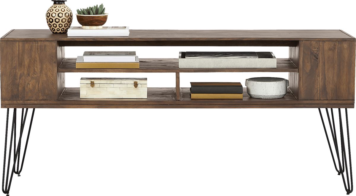 Del Sol Brown Dark Wood 63 in. Console | Rooms to Go