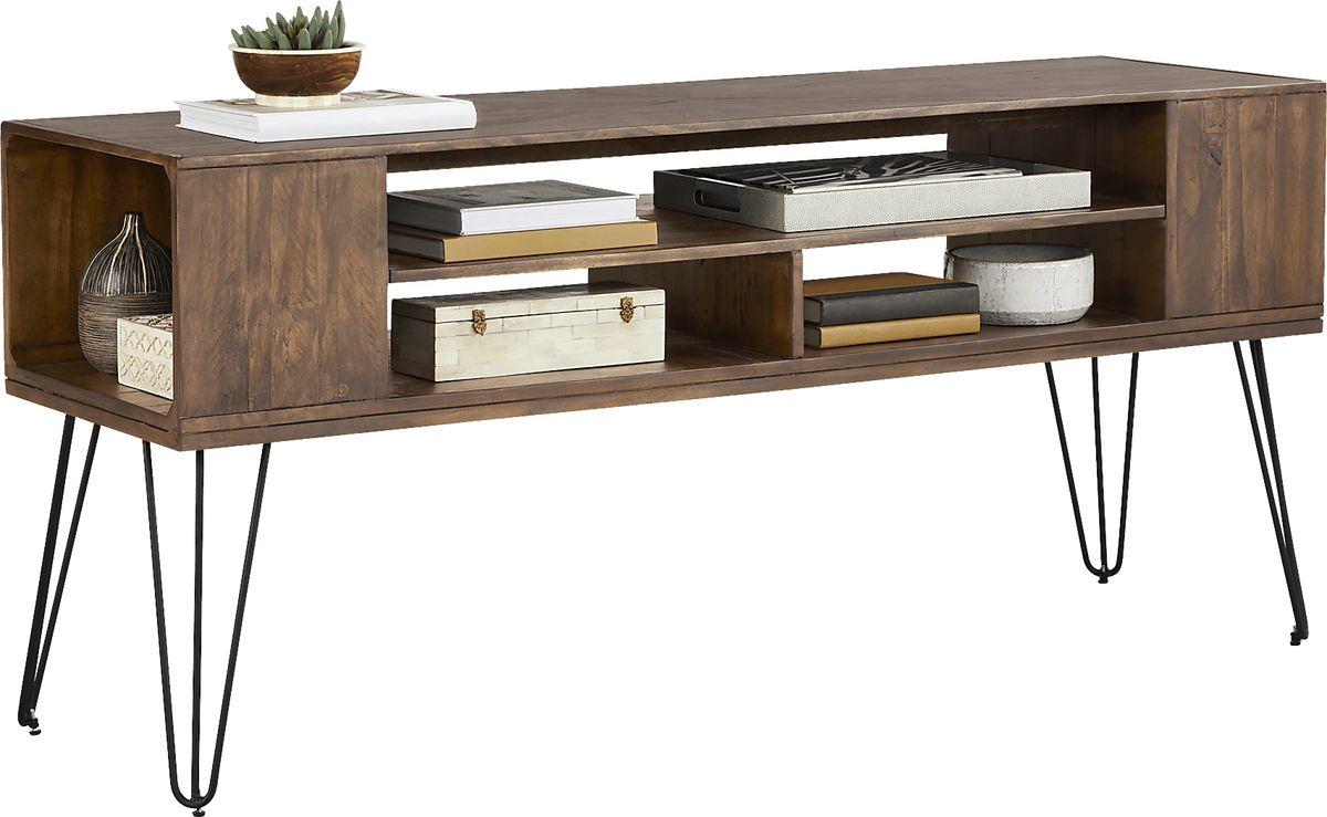 Del Sol Brown Dark Wood 63 in. Console | Rooms to Go