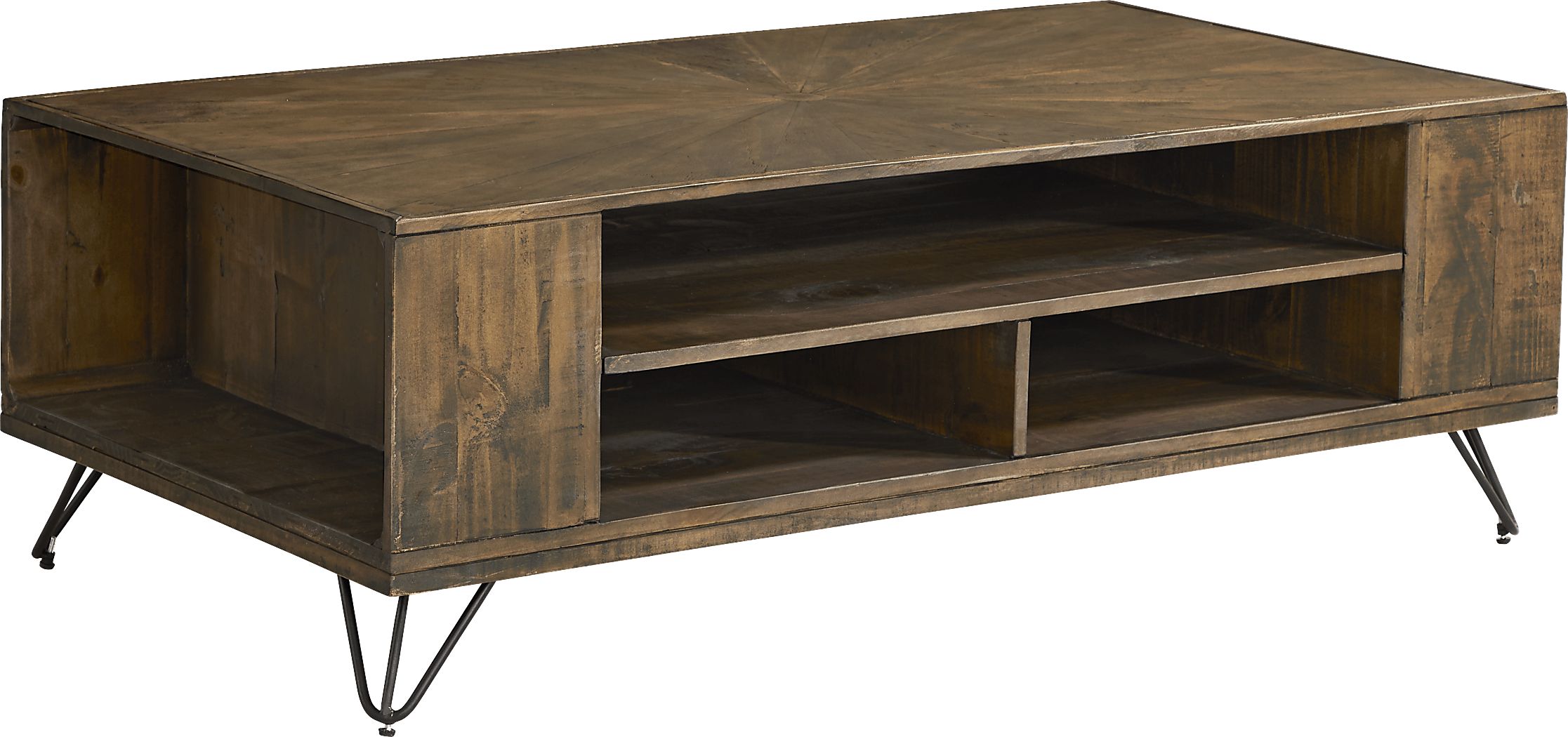 Del Sol Brown Dark Wood Cocktail Table | Rooms to Go