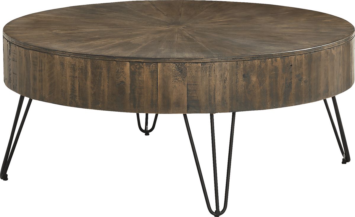 Del Sol Brown Dark Wood Cocktail Table | Rooms to Go