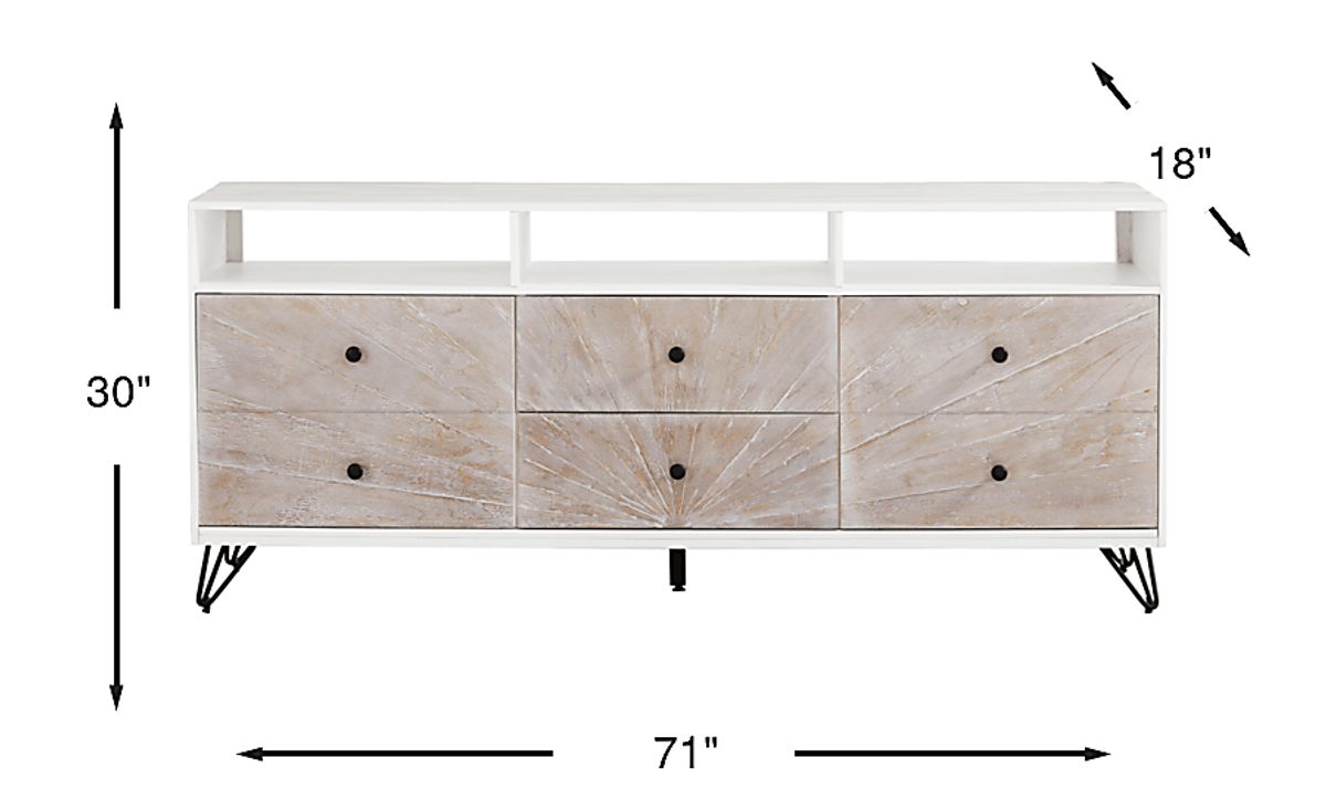 Del Sol White Colors,White Console | Rooms to Go