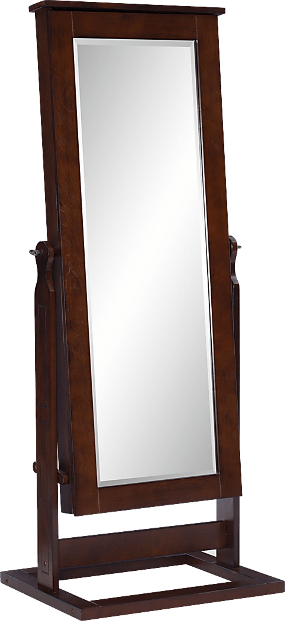 Delafield Brown Dark Wood Jewelry Armoire | Rooms to Go