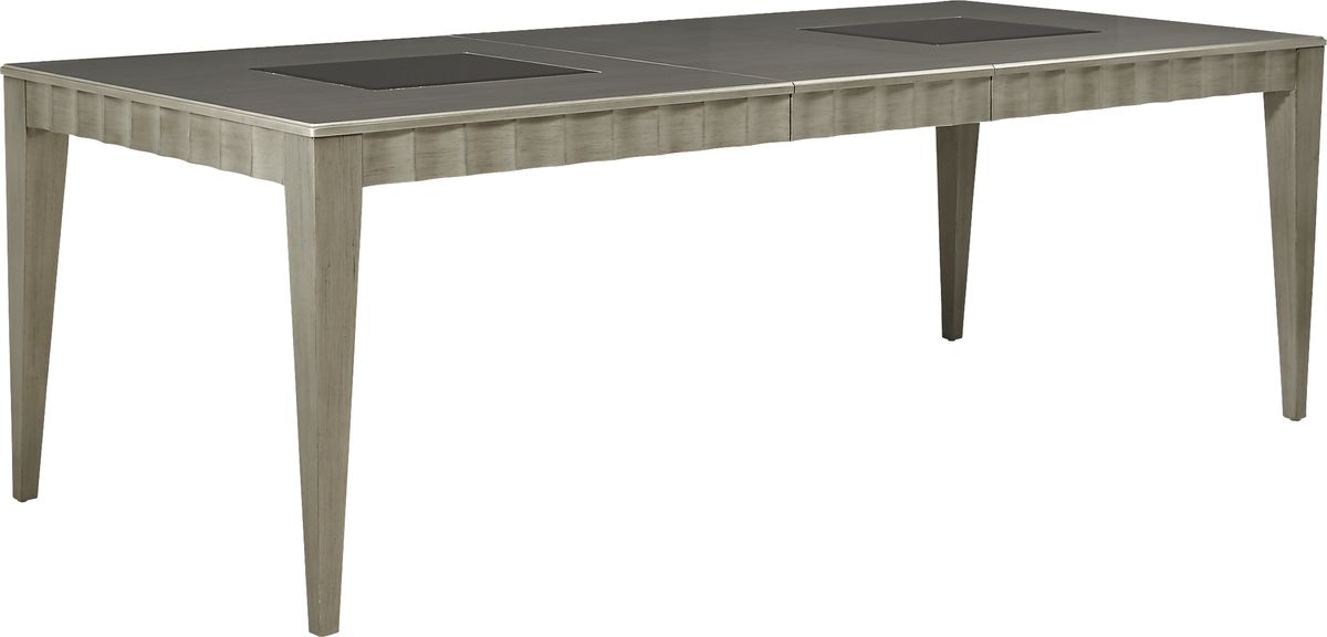 Delanco Pewter Metal Dining Table | Rooms to Go
