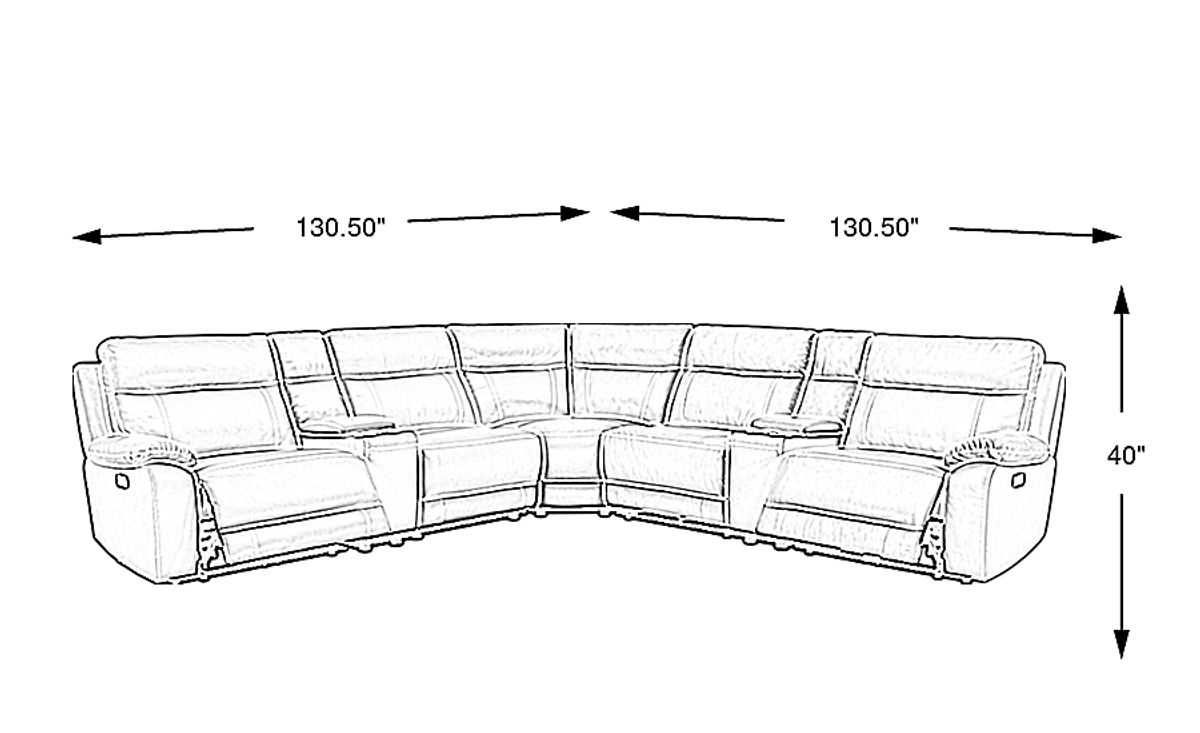Delaney Point Beige Leather 7 Pc Power Reclining Sectional | Rooms to Go