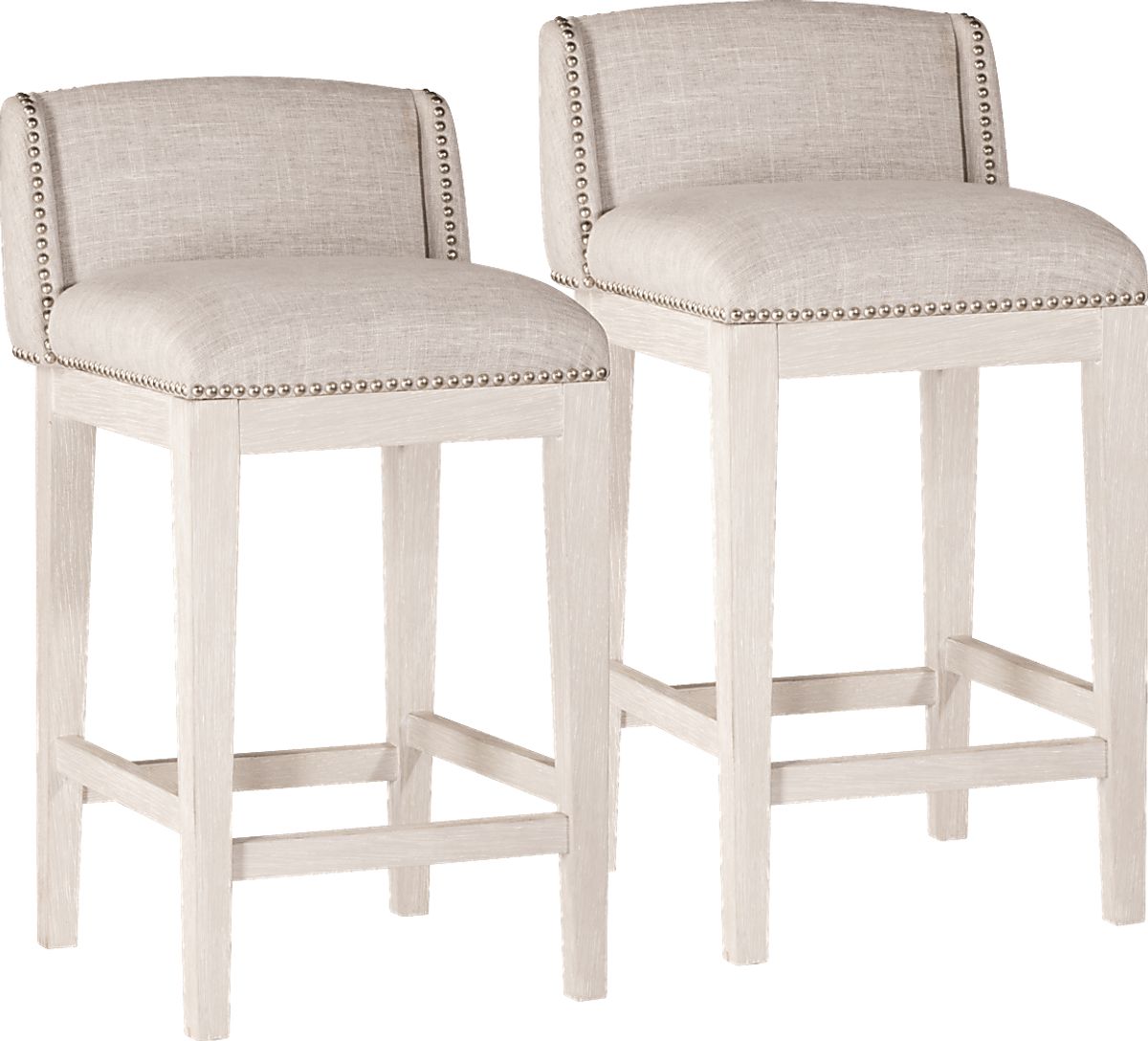 Delany White Colors,White Counter Height Stool, Set Of 2 | Rooms to Go