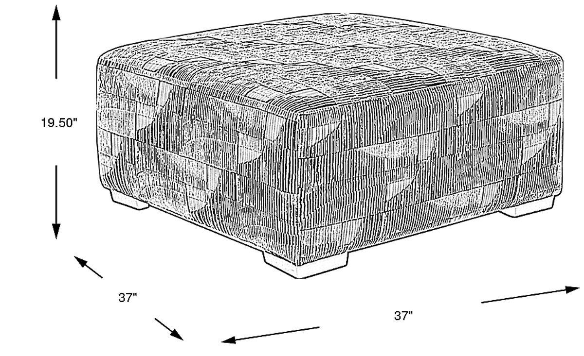 Delcrest White Woven Cocktail Ottoman | Rooms to Go