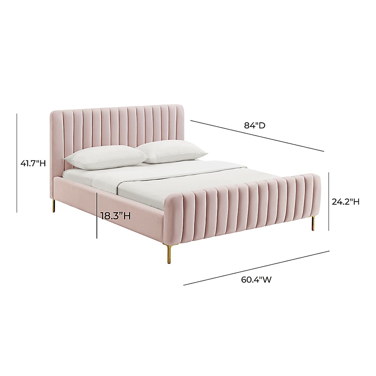Delia May Blush Colors,Pink Pink Polyester Fabric Full Bed | Rooms to Go