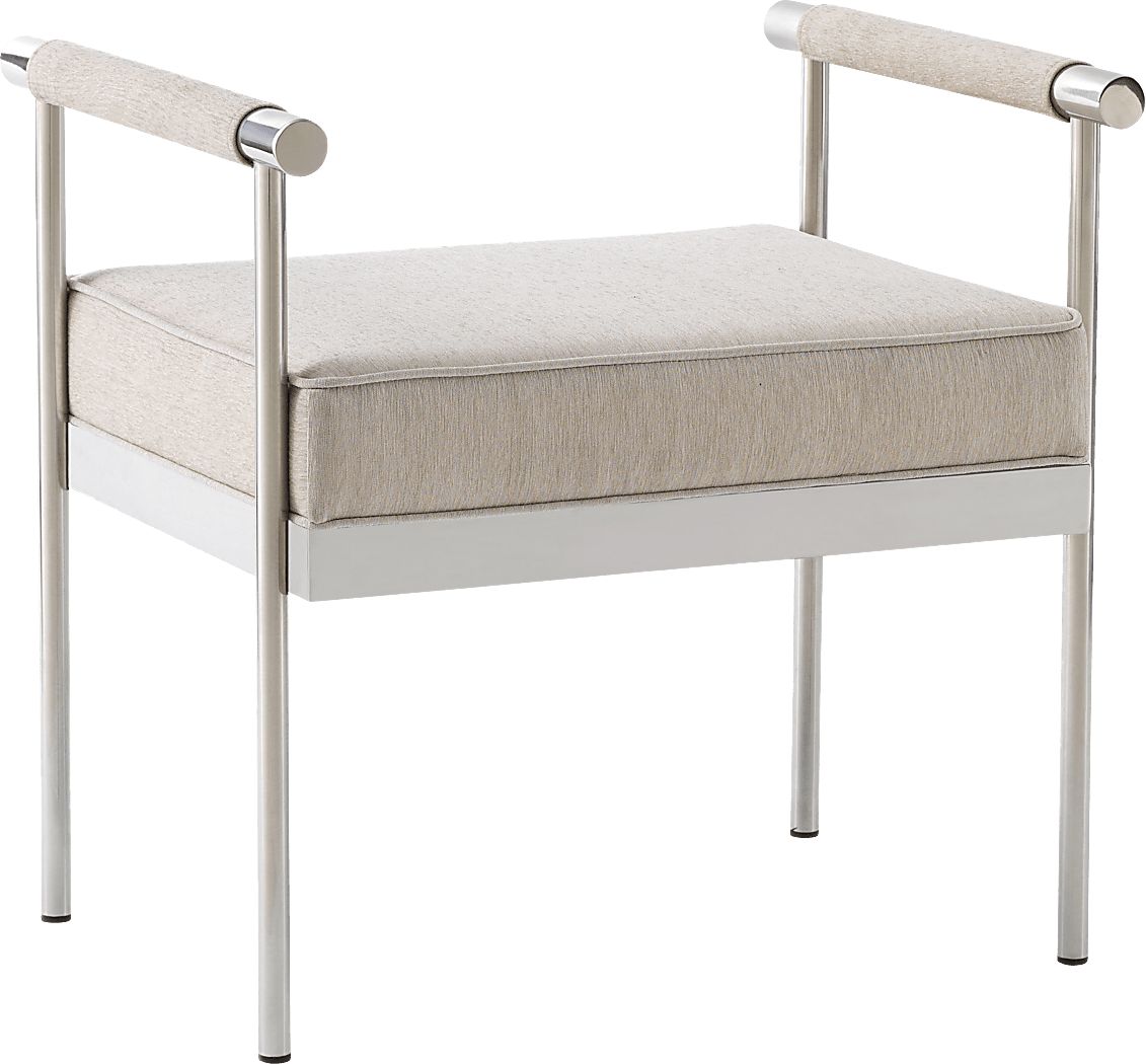 Chilcut White Polyurethane Fabric Bench | Rooms to Go