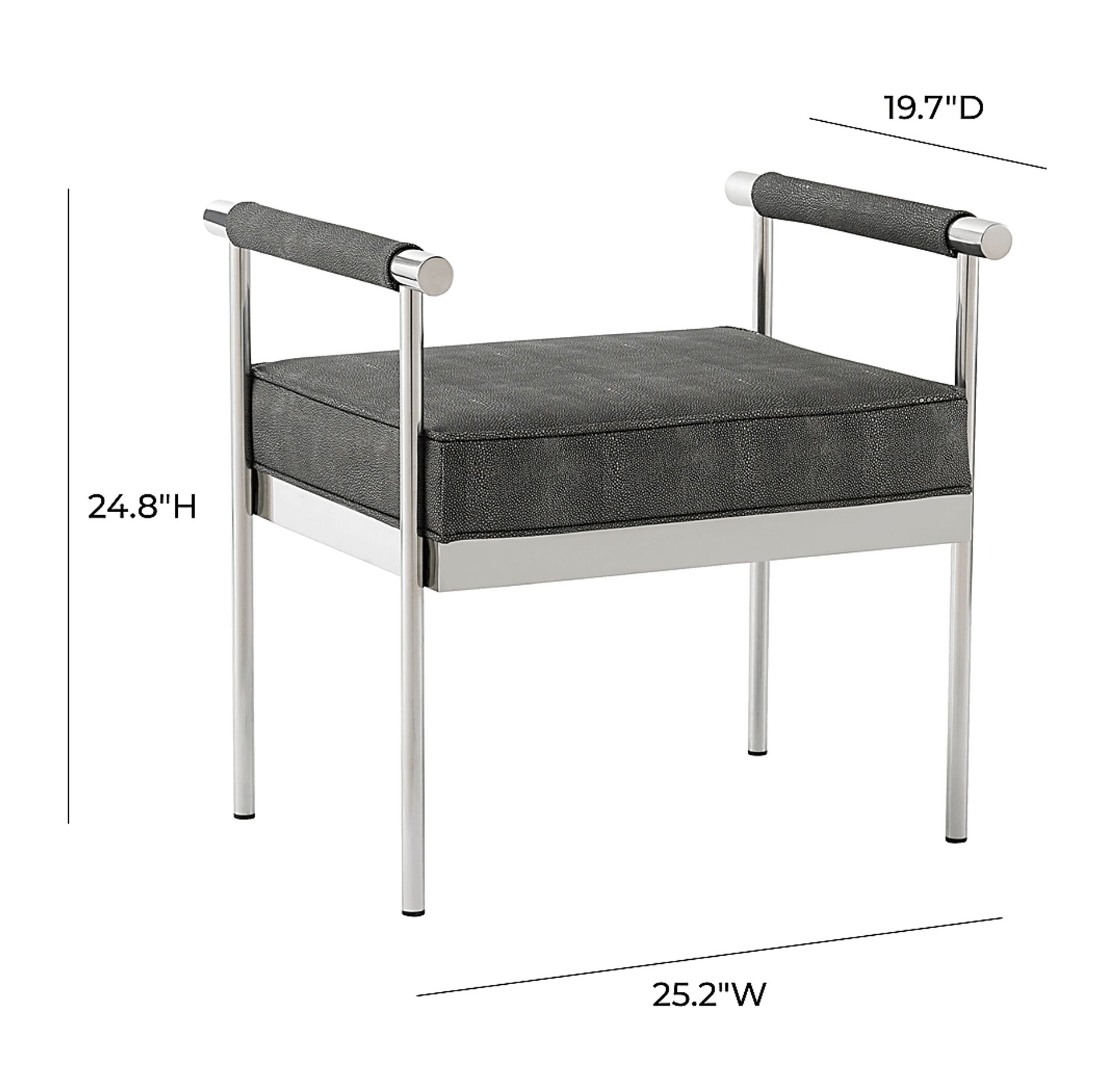 Delina Elle Dark Gray Bench | Rooms to Go