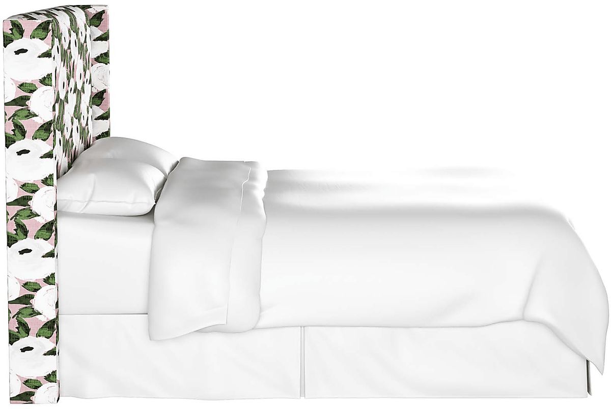 Delnary Pink Blush Cotton Fabric Twin Headboard | Rooms to Go