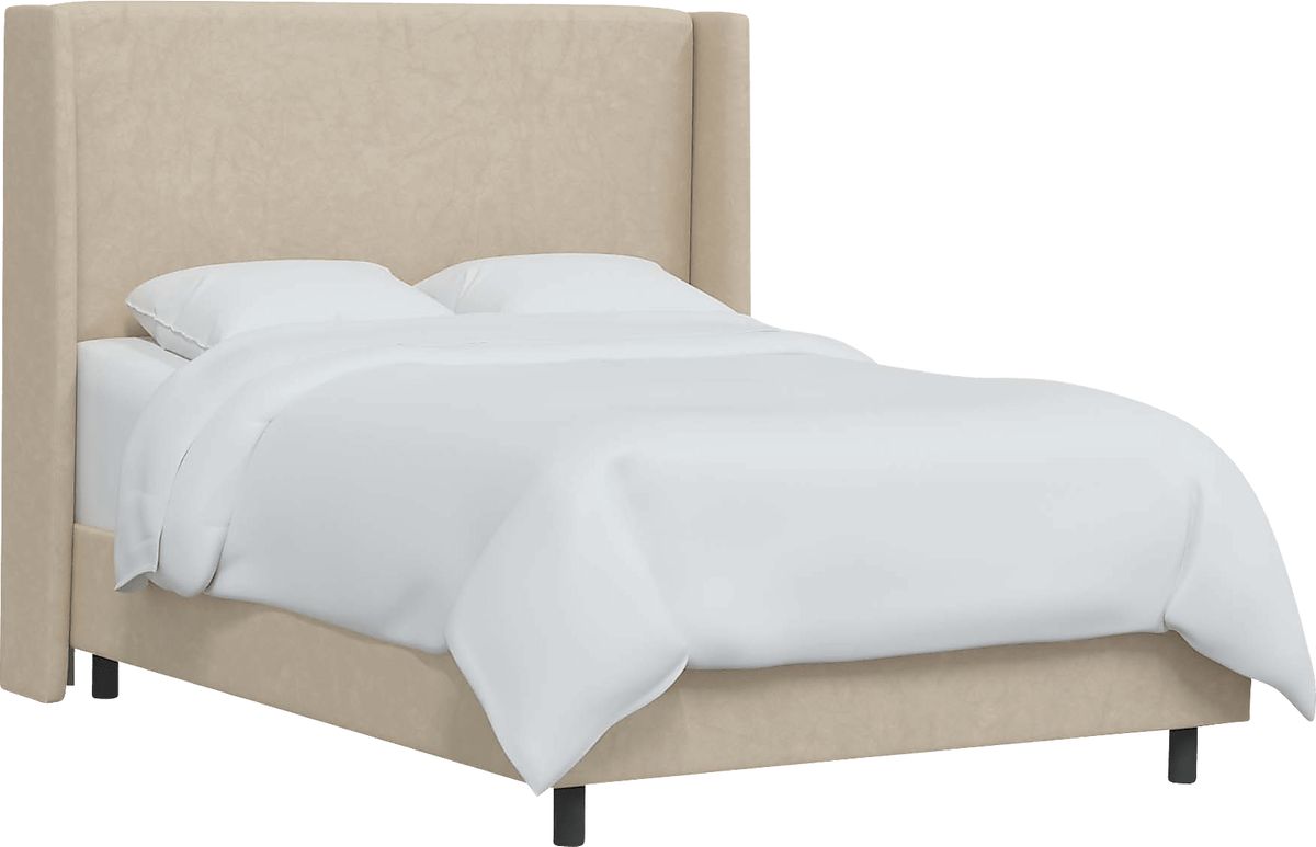 Delorna I Tan Beige,Brown Polyurethane Fabric King Bed | Rooms to Go