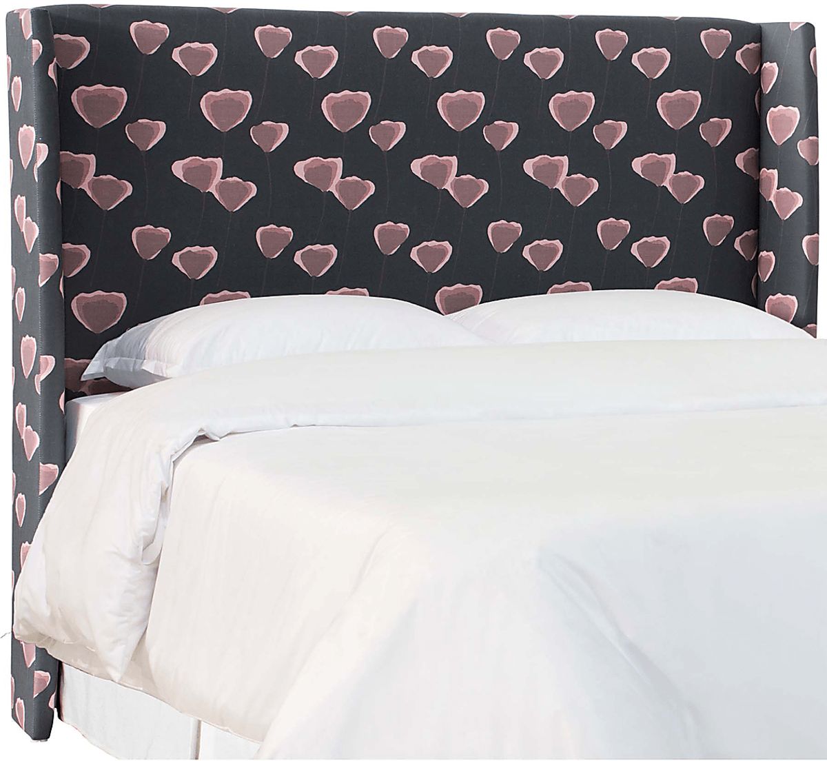 Delorna II Dark Blue Cotton Fabric King Headboard | Rooms to Go
