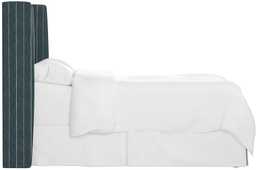 Delorna II Indigo Blue Cotton,Linen Fabric Queen Headboard | Rooms to Go