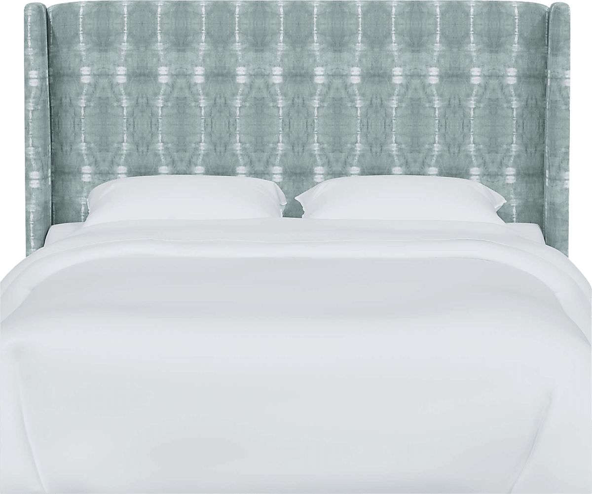 Delorna II Light Blue Linen,Polyester Fabric Twin Headboard | Rooms to Go