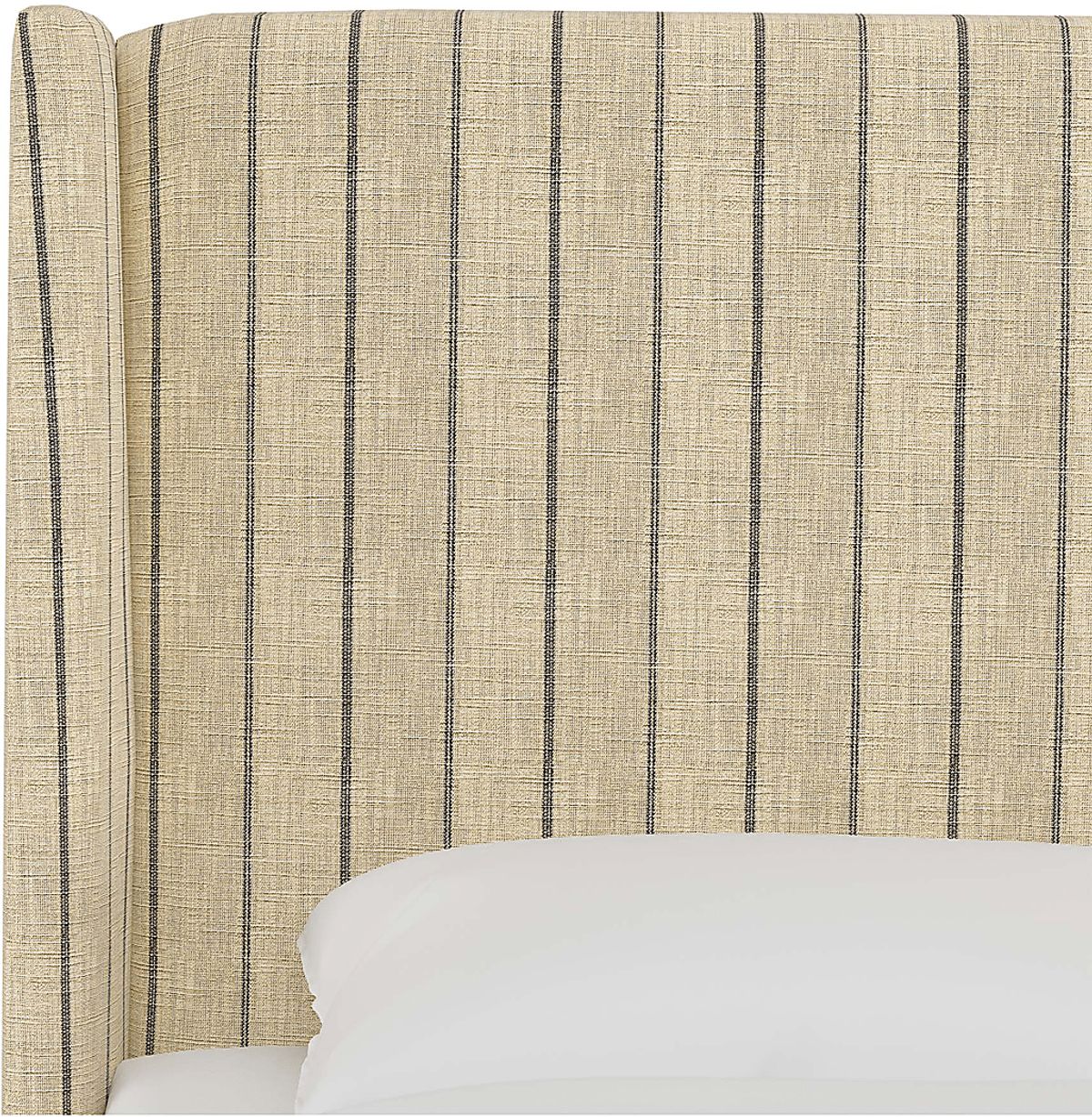 Delorna II Natural Beige,White Cotton,Linen Fabric Full Headboard ...