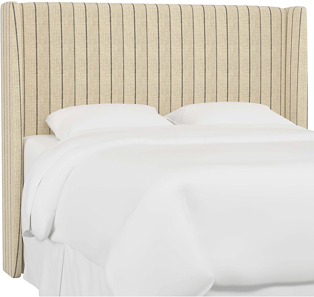 Delorna II Natural Beige,White Cotton,Linen Fabric Queen Headboard ...