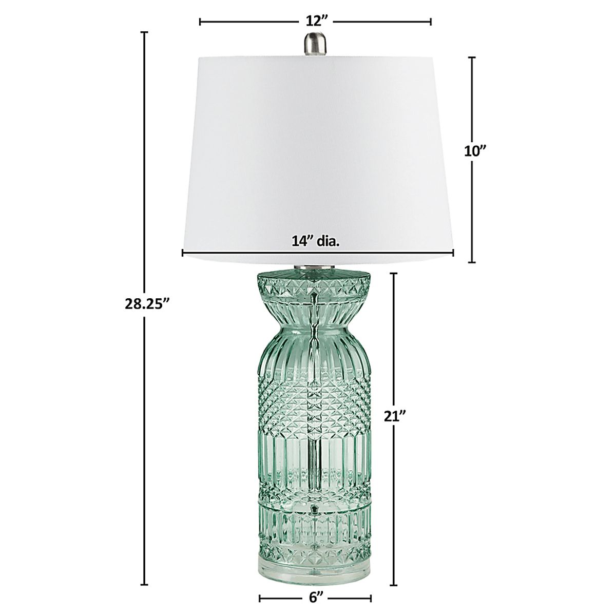 Demedici Lake Blue Table Lamp | Rooms to Go