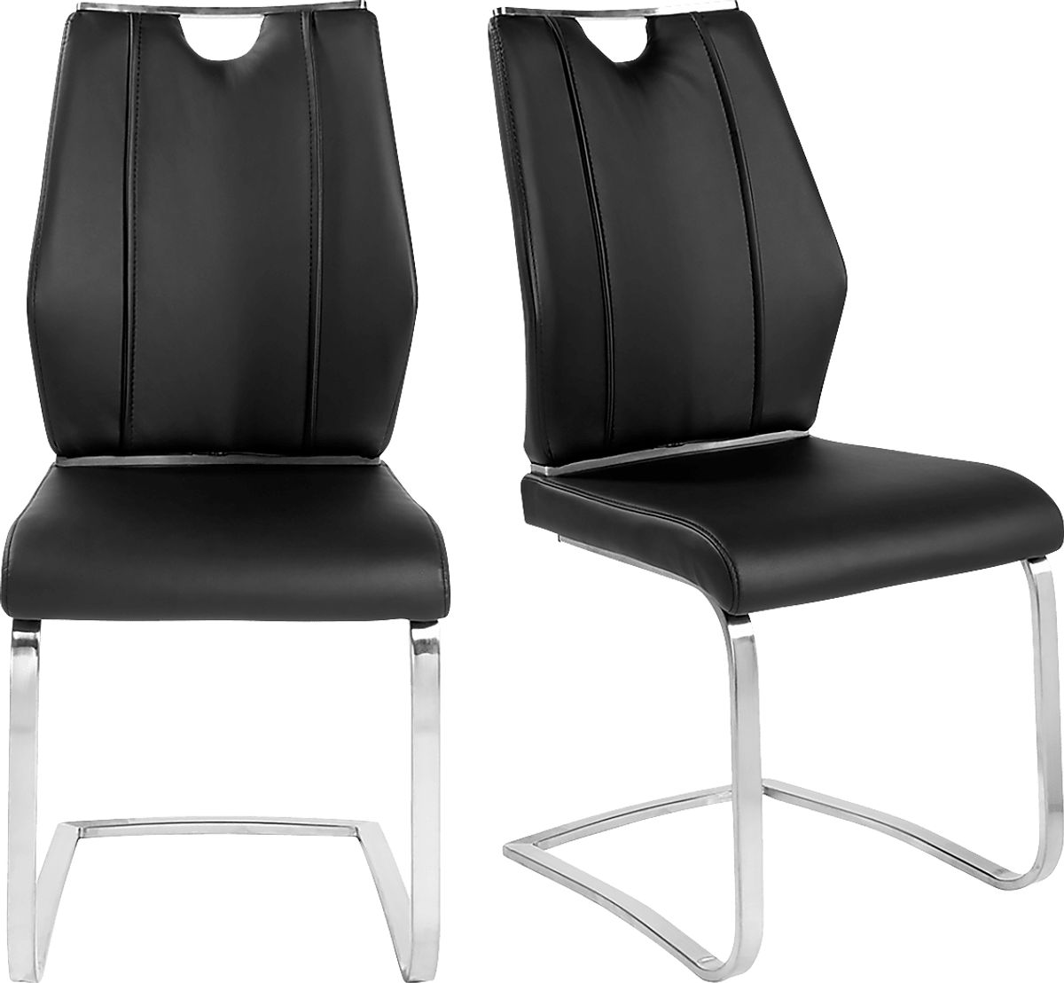 Demilo Black Synthetic Fabric Dining Chair | Rooms to Go