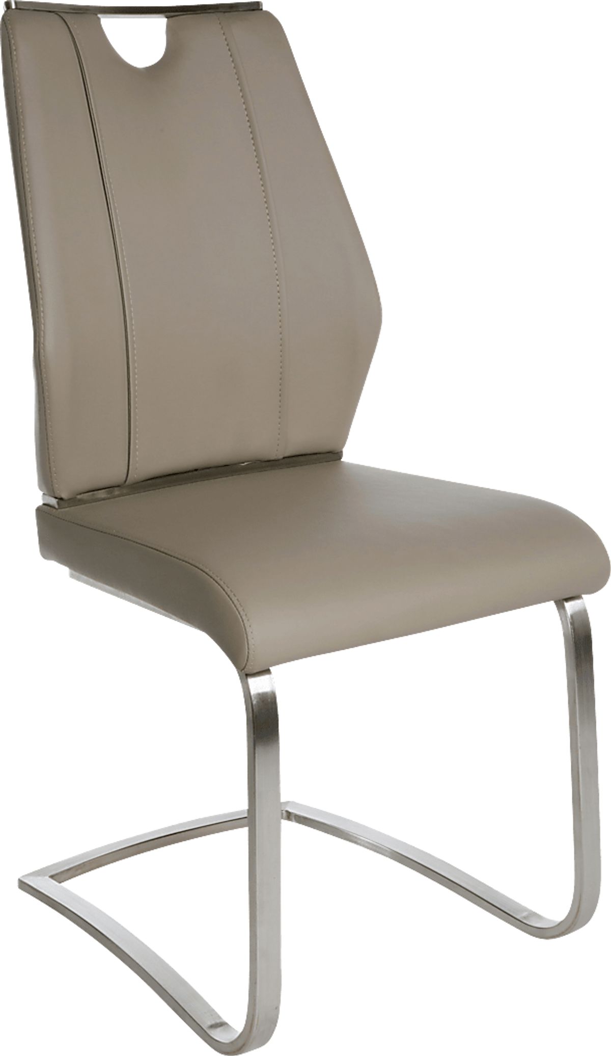 Demilo Taupe Beige Synthetic Fabric Dining Chair | Rooms to Go