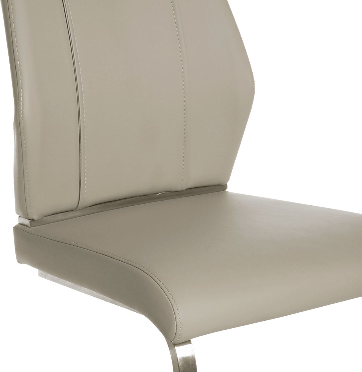 Demilo Taupe Beige Synthetic Fabric Dining Chair | Rooms to Go