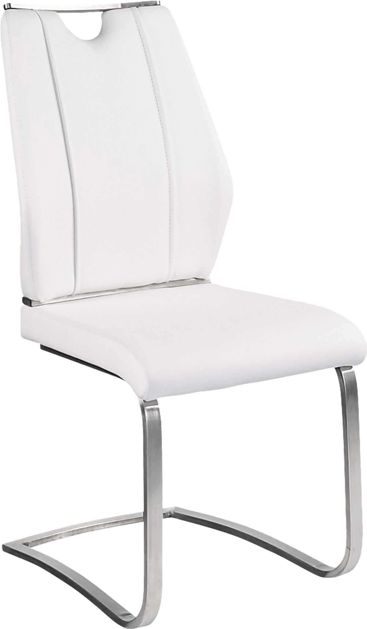 Demilo White Synthetic Fabric Dining Chair | Rooms to Go