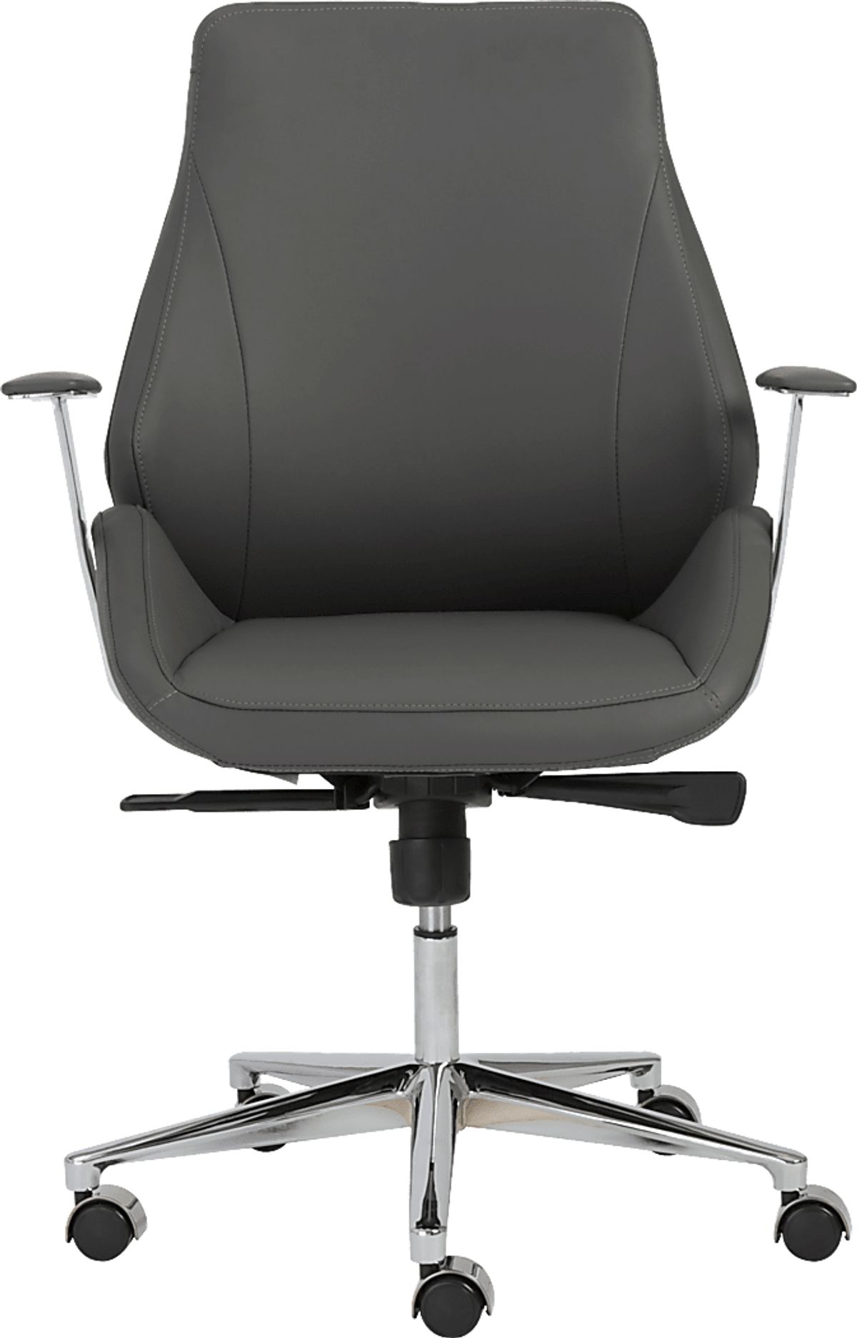 Demores Gray Synthetic Fabric Low Desk Chair | Rooms to Go