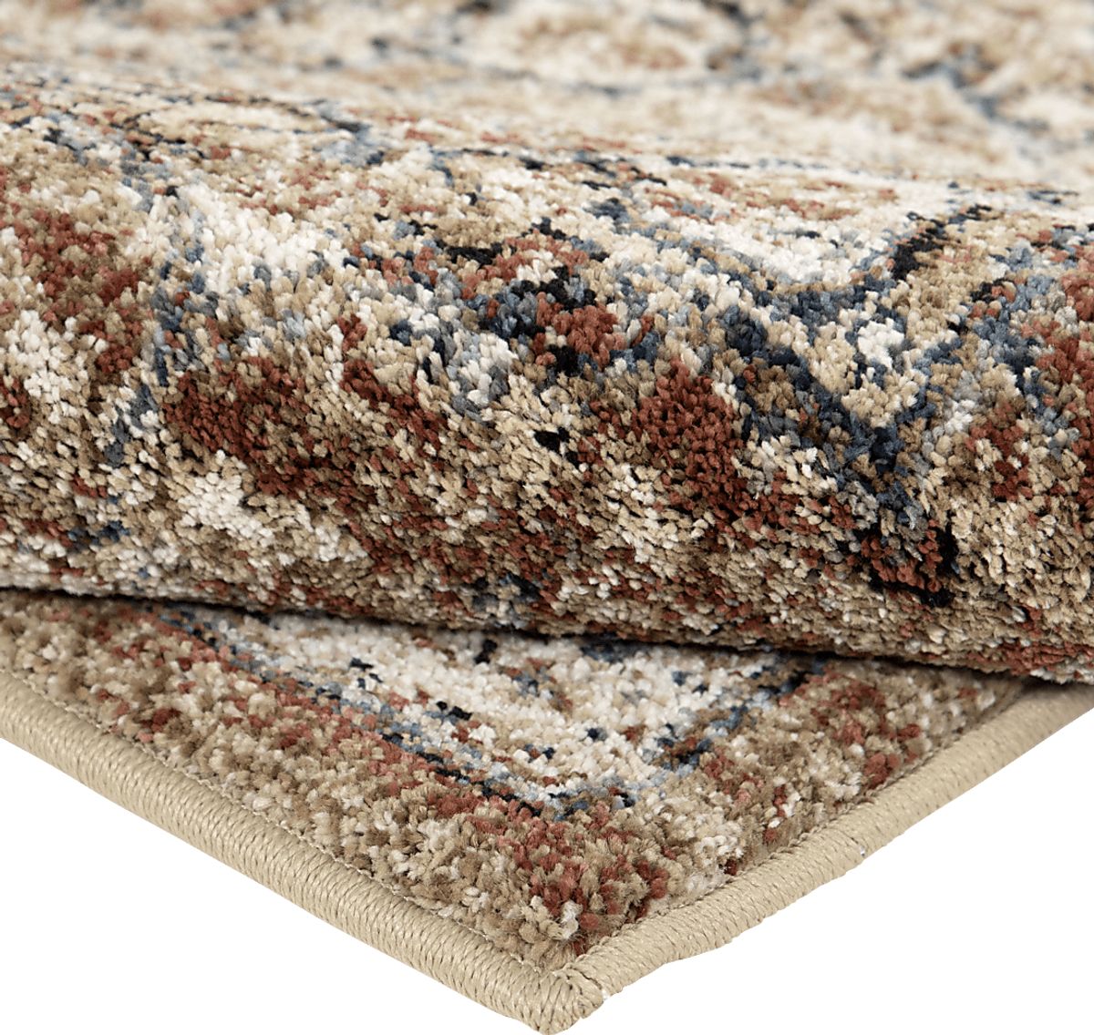 Denba Beige,Navy Beige,Blue Rugs | Rooms to Go