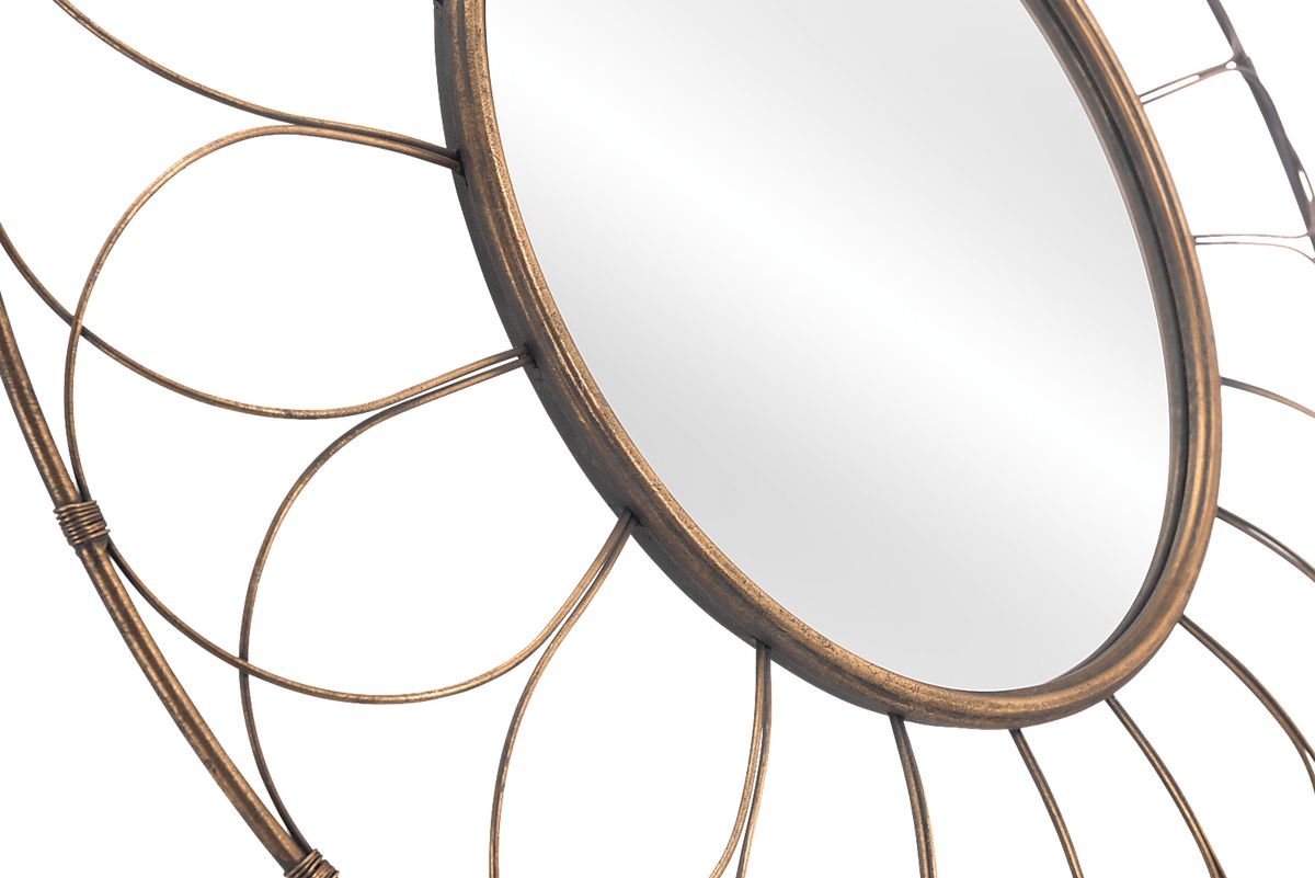 Dengarden Gold Colors,Metal Mirror | Rooms to Go