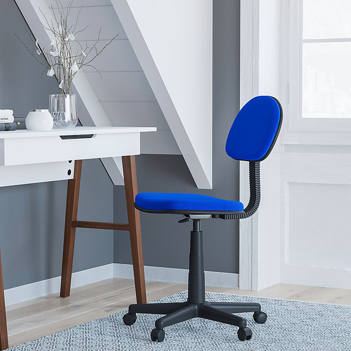 Dennern Blue Office Chair - Rooms To Go