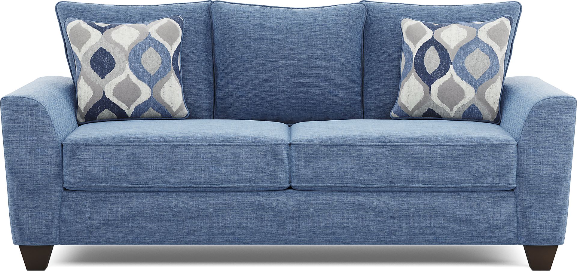 Dennin Heights 5 Pc Blue Woven Living Room Set With Sofa, Loveseat, 3 ...
