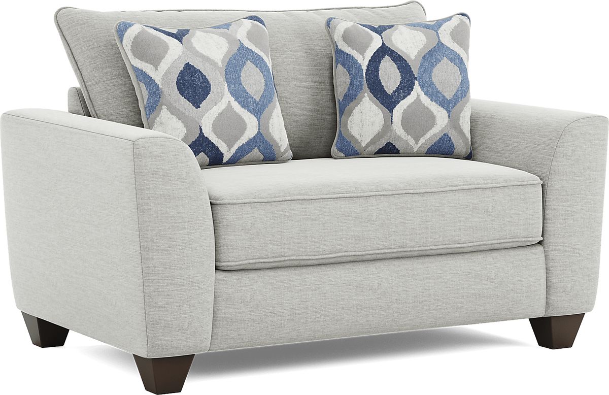 Dennin Heights 8 Pc Gray Woven Living Room Set With Sofa, Loveseat, 3 ...