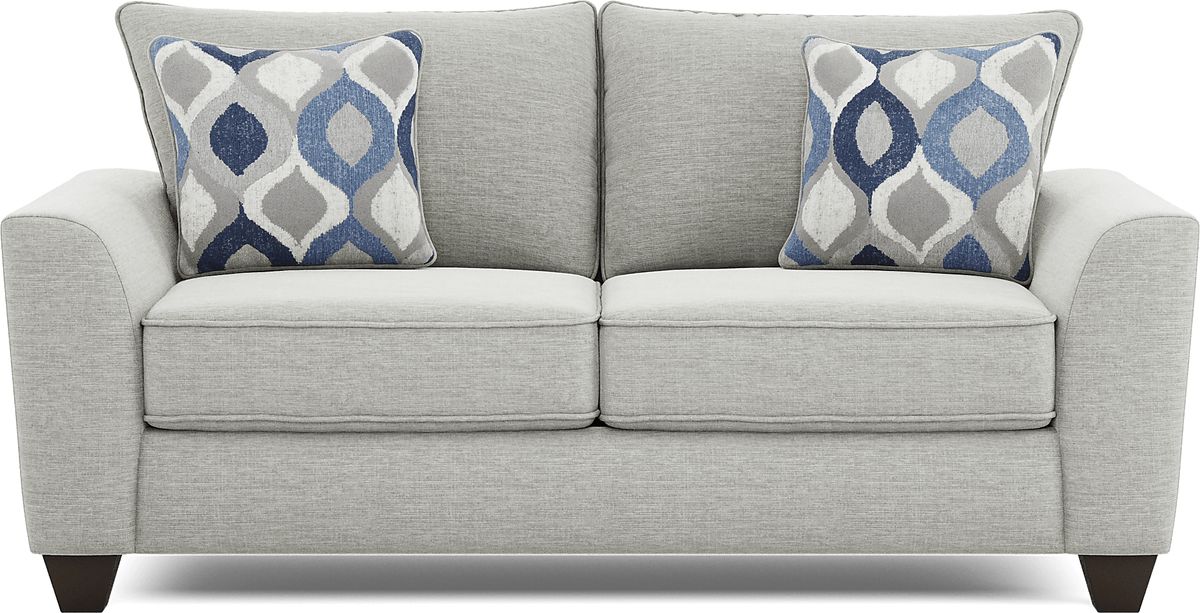 Dennin Heights 8 Pc Gray Woven Living Room Set With Sofa, Loveseat, 3 ...