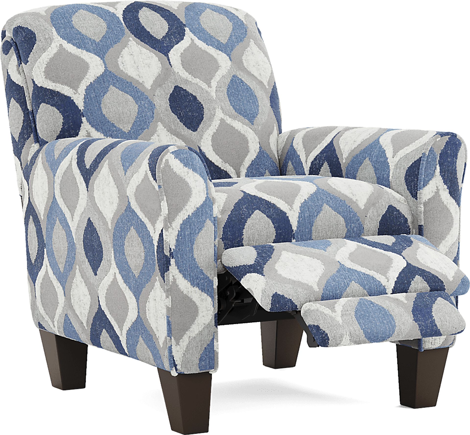 Dennin Heights Gray Woven Push Back Recliner | Rooms to Go