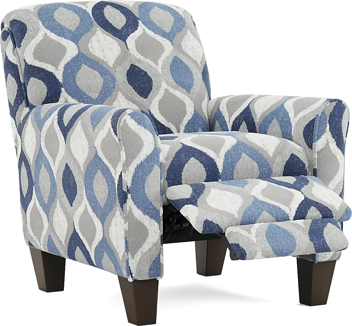 Dennin Heights Gray Woven Push Back Recliner | Rooms to Go