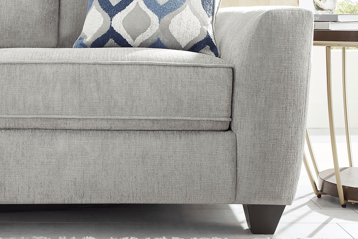 Dennin Heights 8 Pc Gray Woven Living Room Set With Sofa, Loveseat, 3 ...