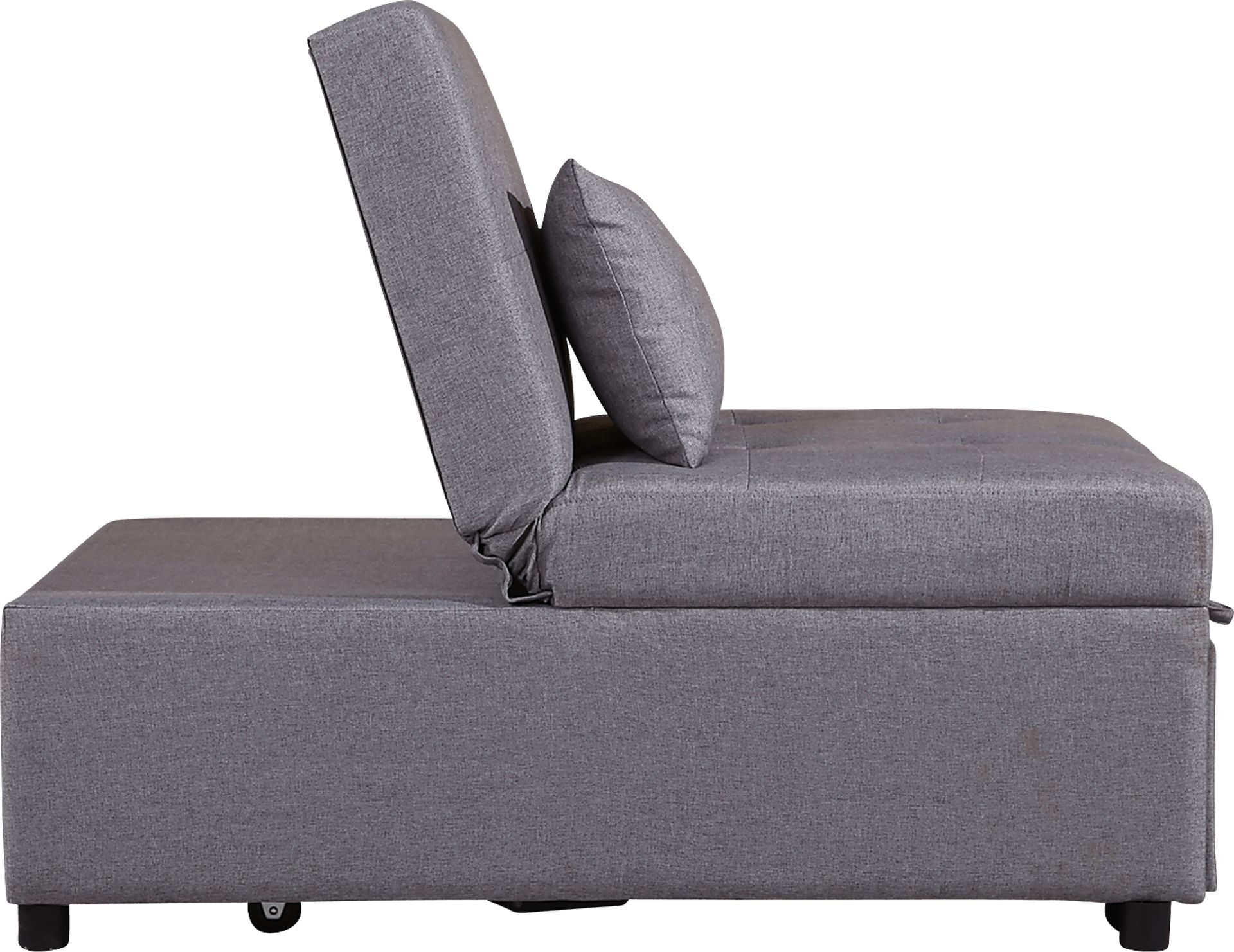 Denvir Gray Polyester Fabric Adjustable Back Chair | Rooms to Go