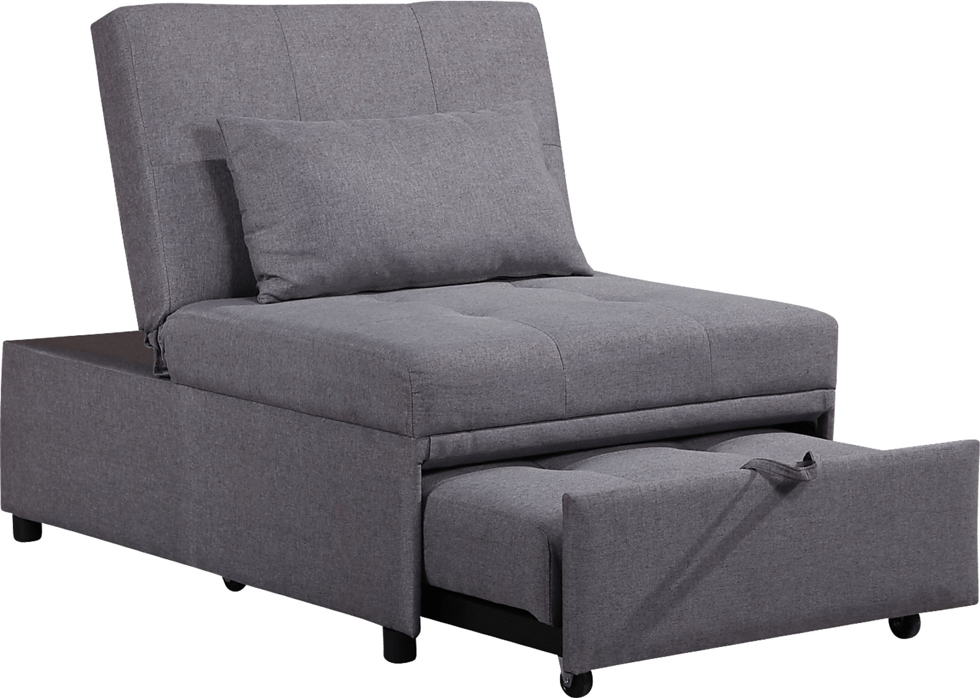 Denvir Gray Polyester Fabric Adjustable Back Chair | Rooms to Go