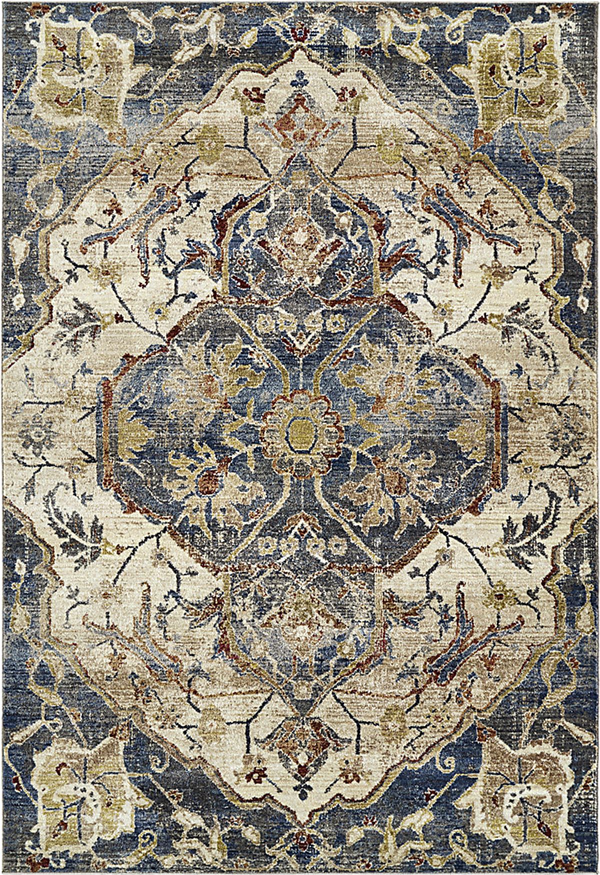 Derleche Denim Blue Rugs | Rooms to Go