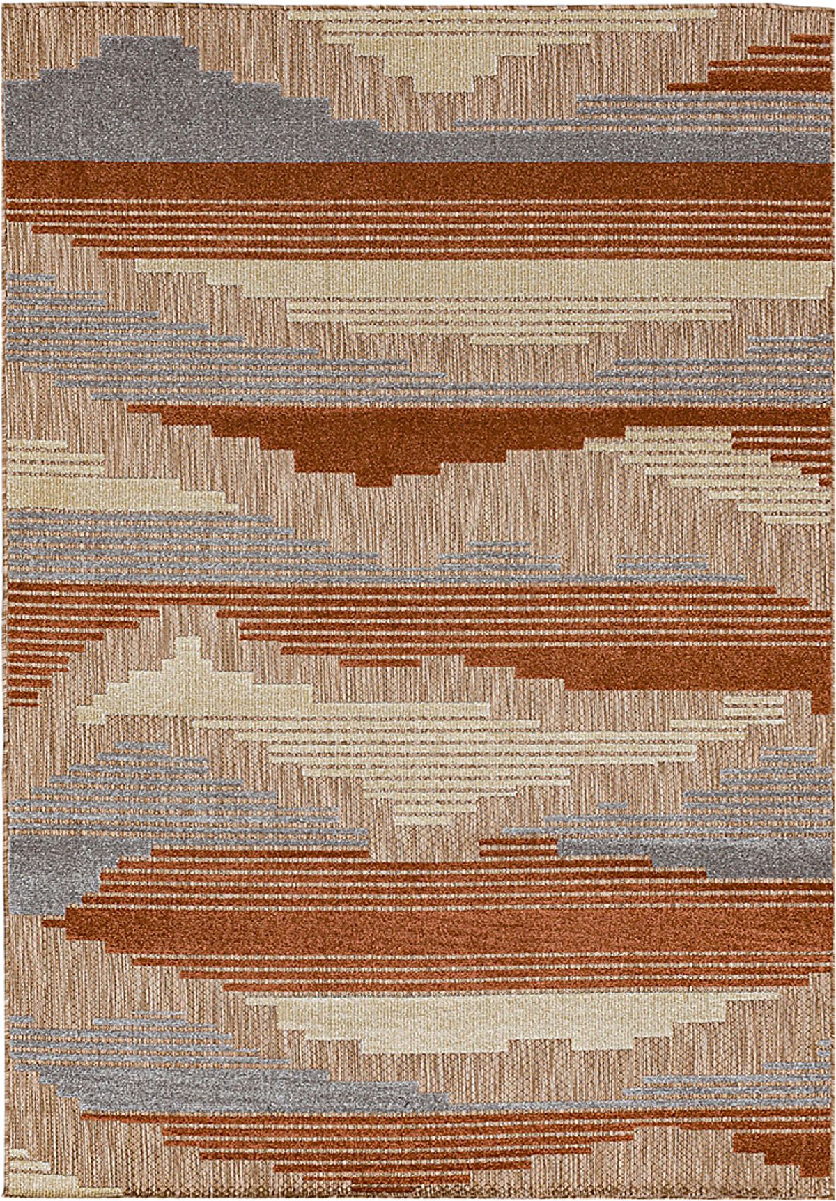 Derose Bay Rust Red Outdoor Rugs | Rooms to Go