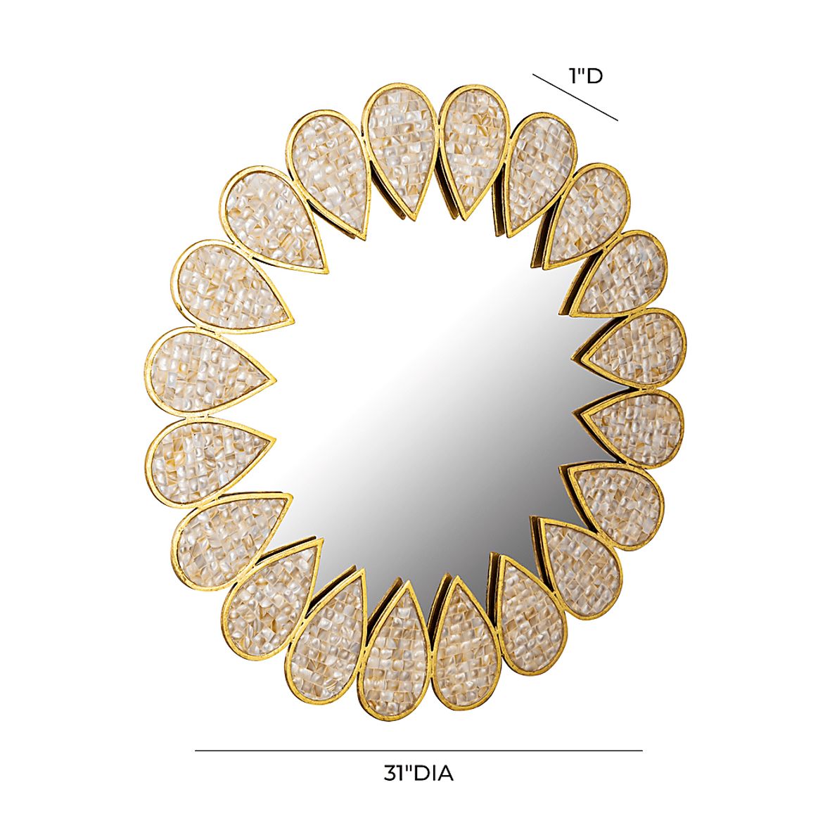 Derting Gold Wall Mirror - Rooms To Go