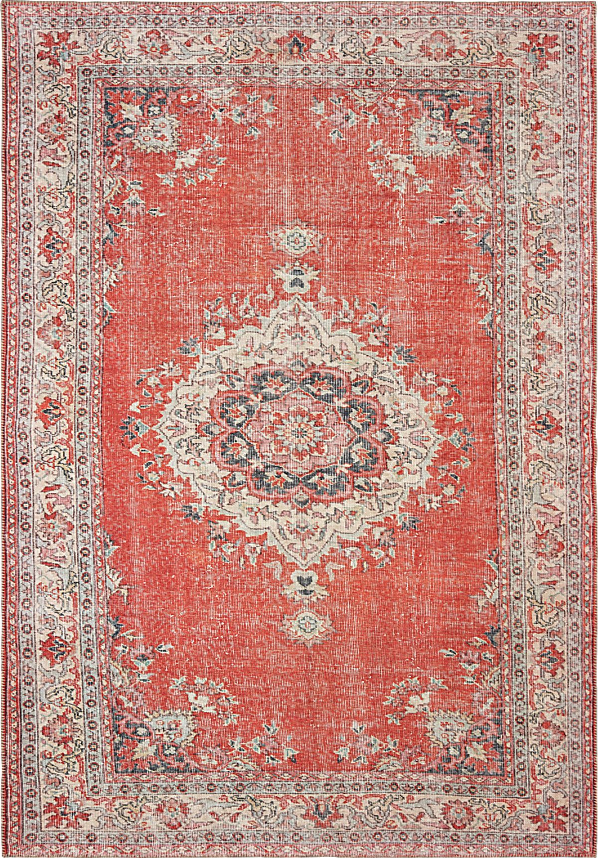 Dessie Red Rug | Rooms to Go
