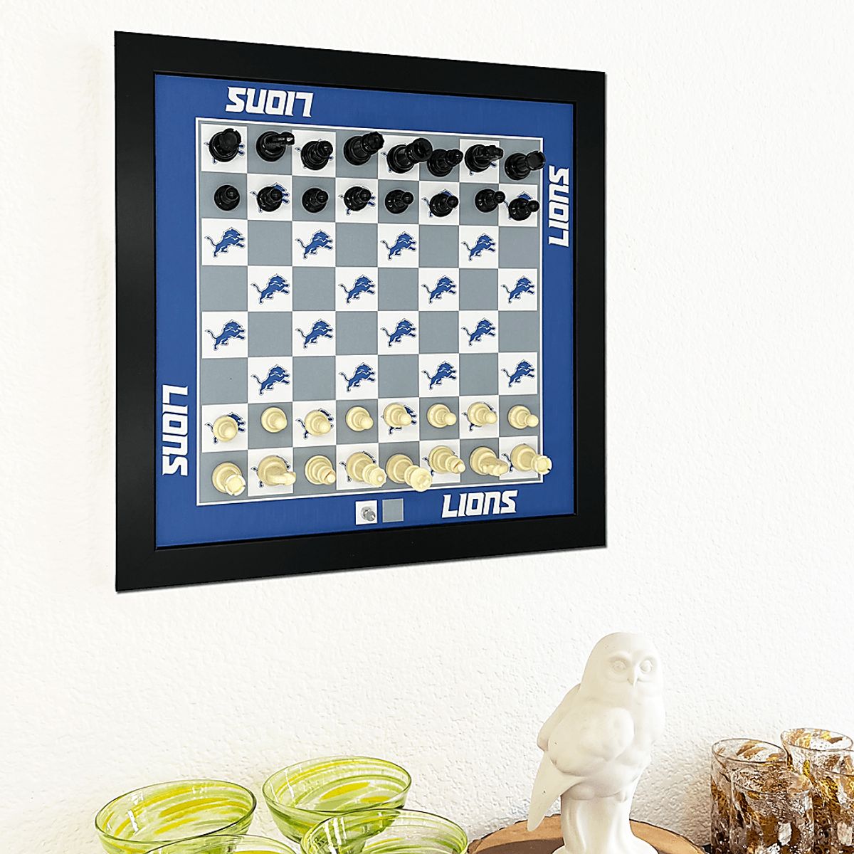 Nfl Magnetic Chess Set Blue,Silver,White Blue,Gray,White Artwork ...